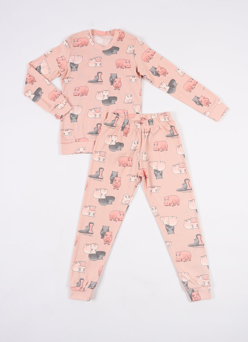 NÁTTFÖT - BLEIK HIPPO – MARUSKA